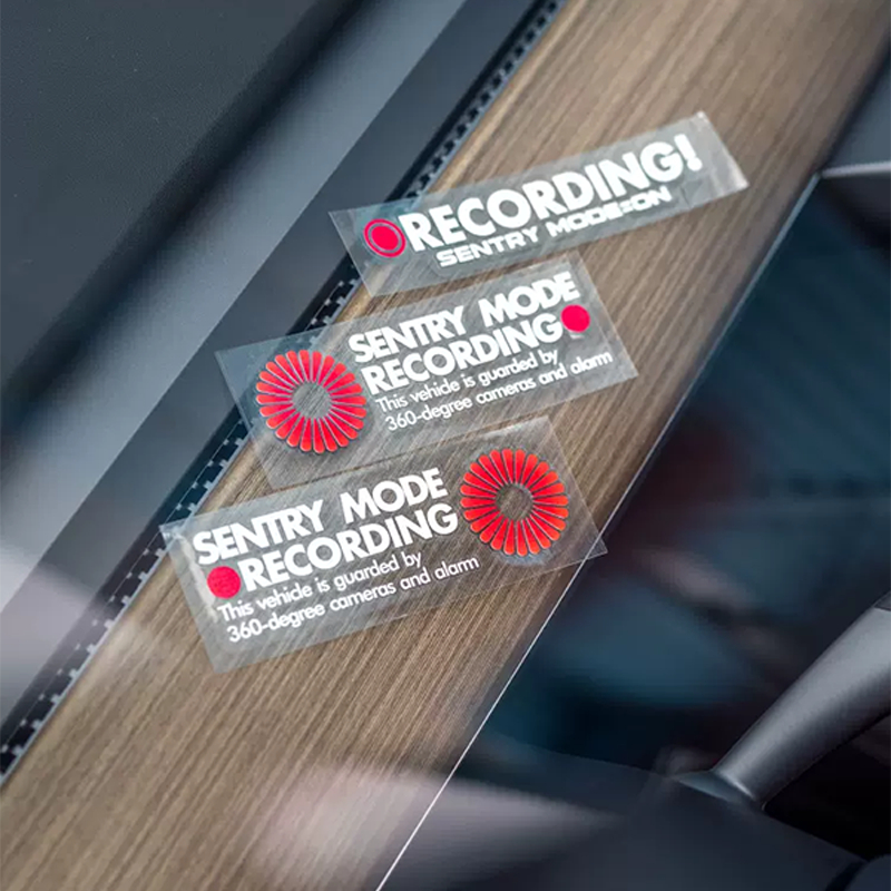 Tesla Sentinel Mode 360 Video ModelY Car B-pillar Side Window Warning ...