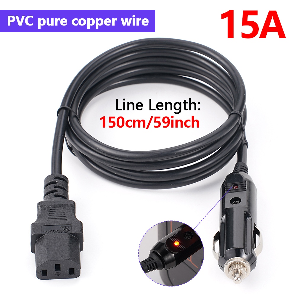 Universal Power Cable 3 Pin Plug with Cigarete Ligthe Male Plug for Car ...