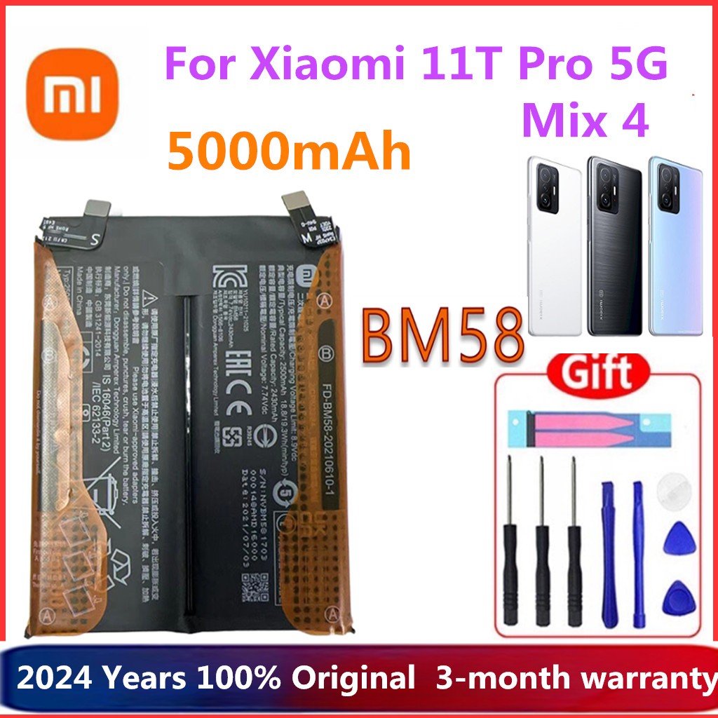 {Spot goods}100% original xiaomi BM58 For Xiaomi 11T Pro 5G Mix 4 Mix4 Mobile phone battery ...