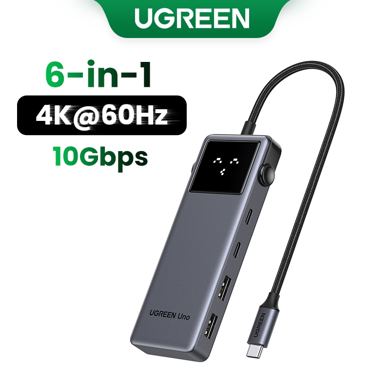 Ugreen Uno 6-in-1 HUB 4K@60Hz 10Gbps Robot HUB PD100W USB A USB C HDMI ...