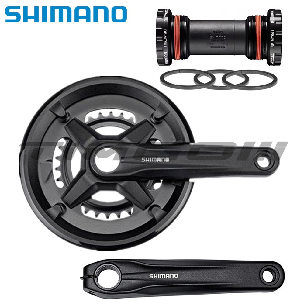 Shimano FC-MT210-2 MTB City Bike 2×9 Speed Crankset 46-30T 2-Piece Chainring HollowTech II BB ...