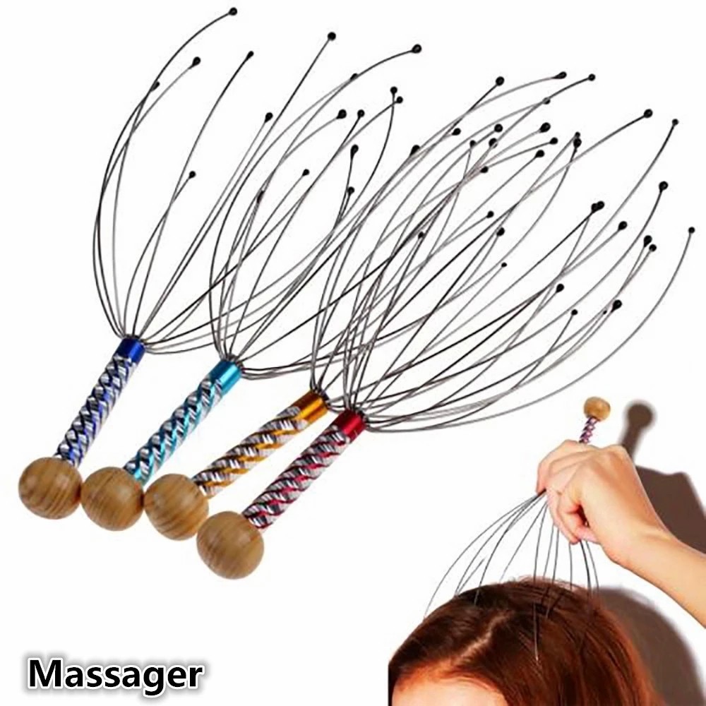 Hand Held Scalp Head Massager Head Relax Massage Tools Neck Stress ...
