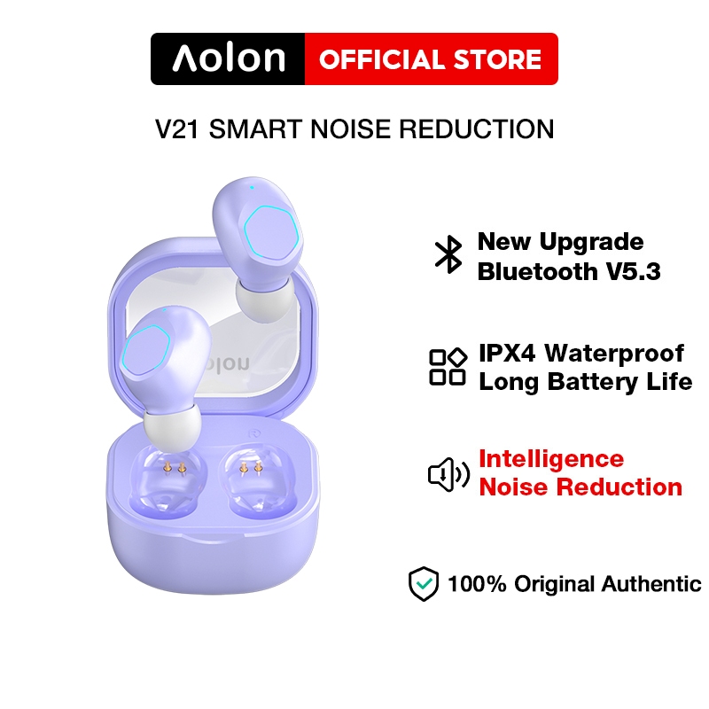Aolon V21 TWS Wireless Bluetooth Earphones Stereo Noise Reduction ...