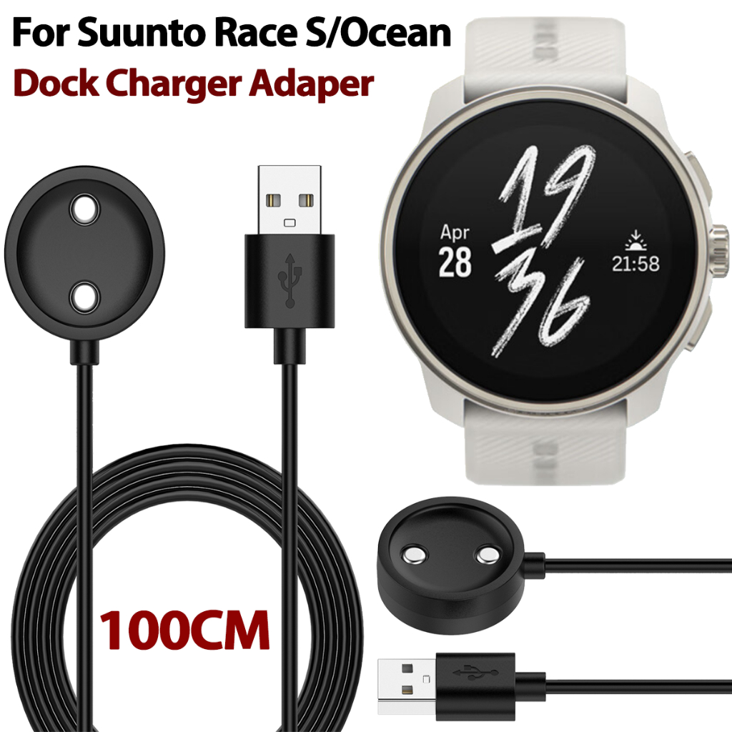 For Suunto RaceS/Race/Ocean/9Peak Pro/Vertical Smart Watch Dock Charger ...