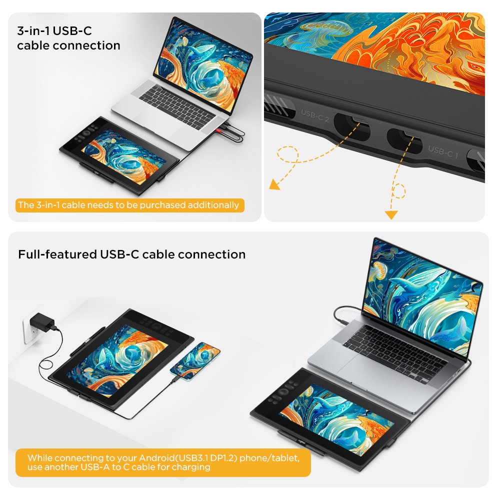 UGEE UE12 PLUS 11.9 inch Drawing Monitor Pen Display with Full ...