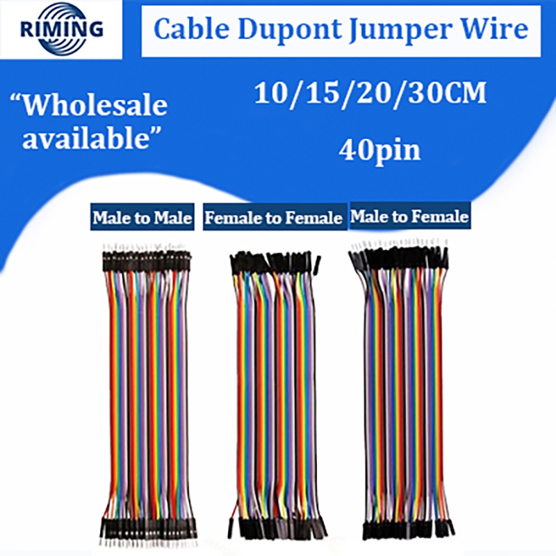 40pin Cable Dupont Jumper Wire Dupont 10/15/20/30CM Male to Male+Female ...