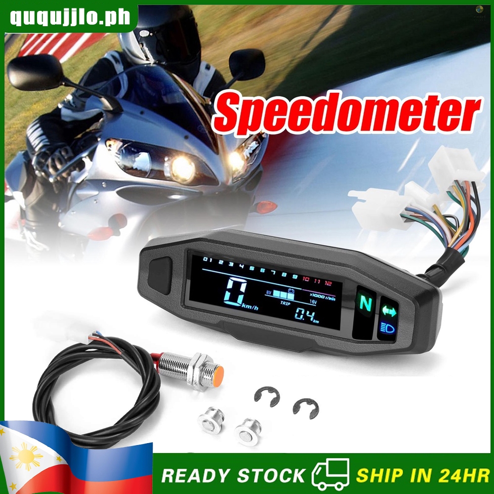 Universal LCD Digital Motorcycle Meter Speedometer Odo-meter Electric ...