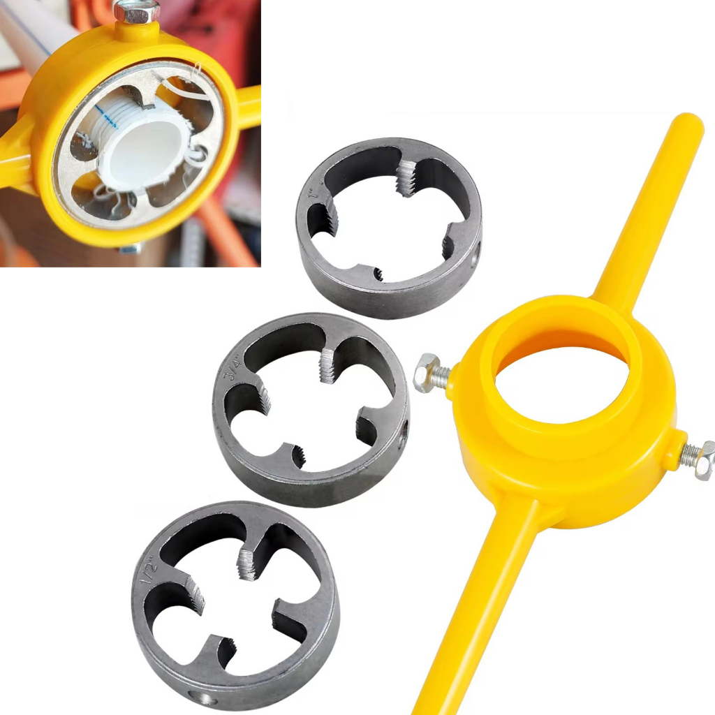 6pcs PVC Plastic Pipe Threading Tool Kit PE PER PPR Thread Maker 1/2" 3 ...