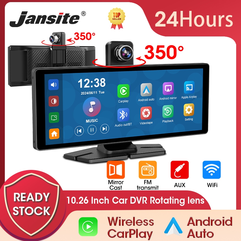 Jansite 10.26 inch 350° DVR Driving Recorder Android Car Touch Screen ...
