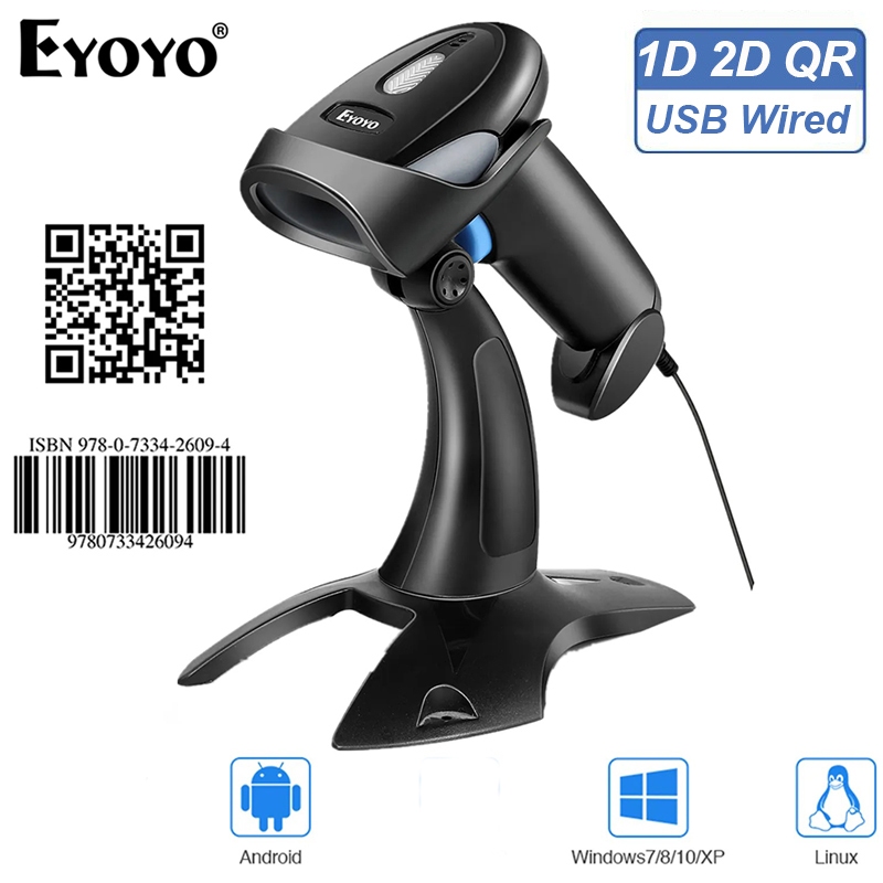 [Super cost-effective]Eyoyo EY-019Y 1D 2D USB Wired Barcode Scanner ...