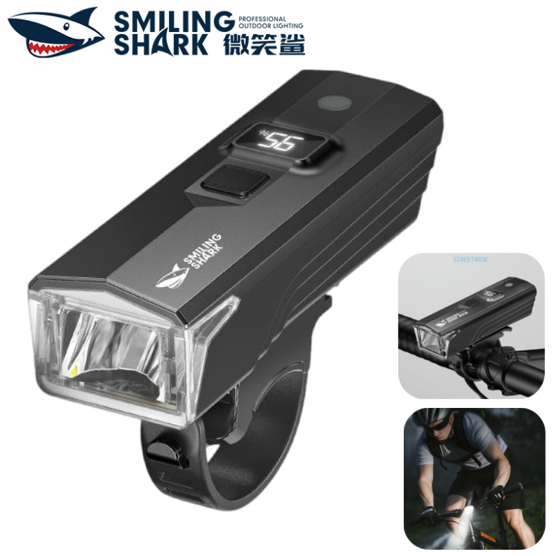 Smiling Shark QXD412 Bike Light Front Rechargeable Bicycle light LED ...