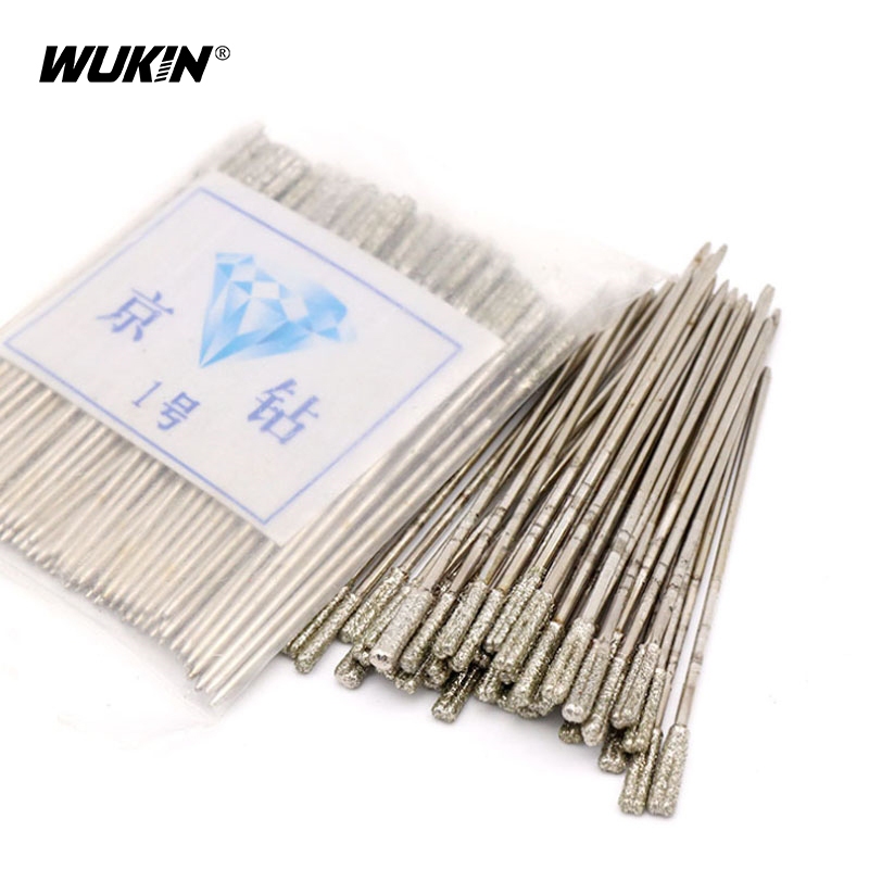 10pcs Diamond Coated Drill Bit Solid Bits Punch Needle 1-2.4mm For Jewelry Ceramic Jade Agate ...