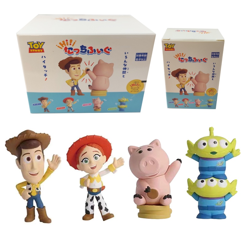4Pcs/Set Toy Story Figures Woody Jessie Pig Alien Say Hi Model Doll Toy ...
