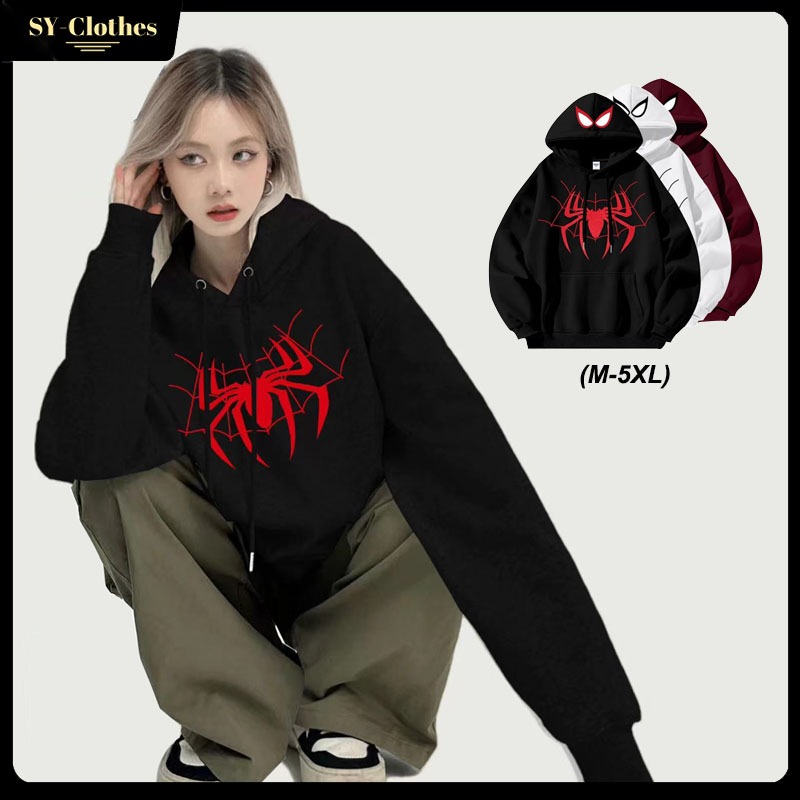 Unisex Plus Size Spider-Man Hoodie Vintage Hip Hop Trend Hoodie For ...