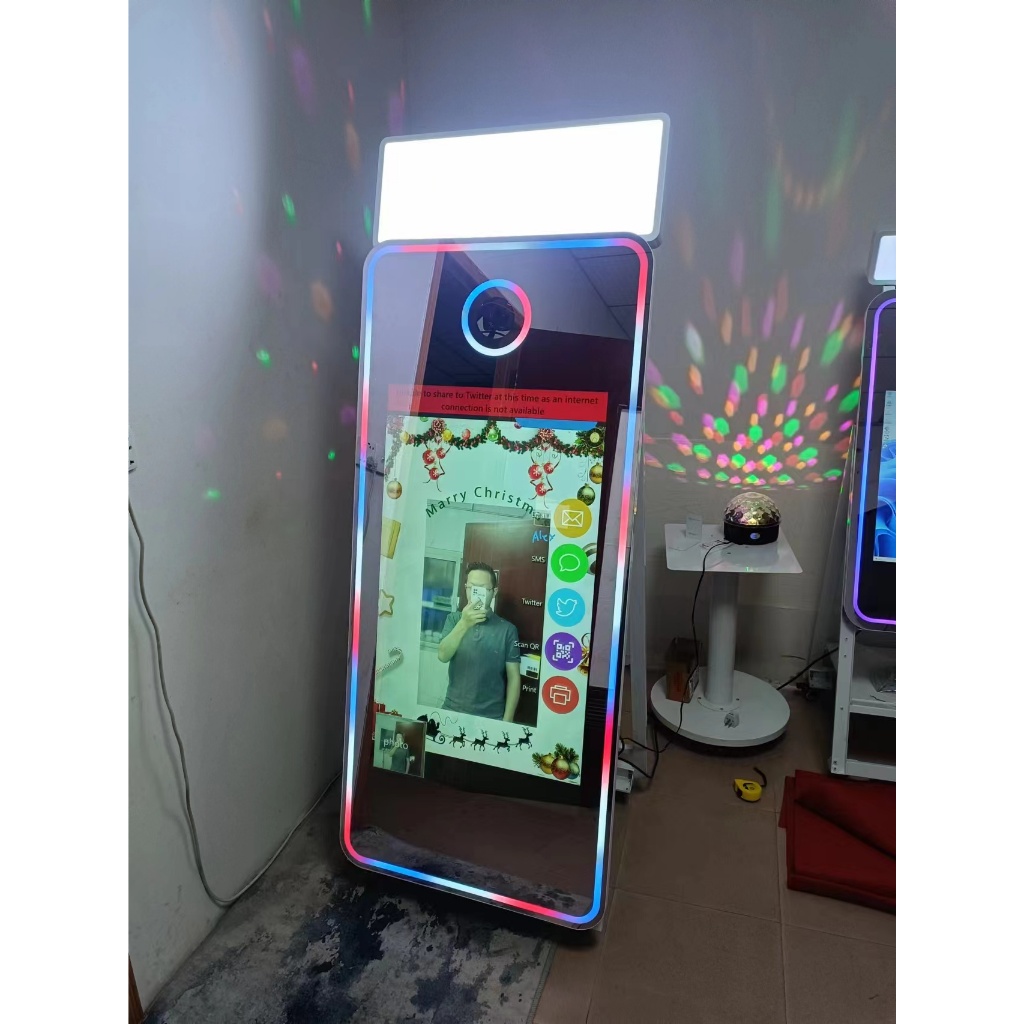《MANILA IN STOCK》70 inch 2023 Wholesale Mirror Photo Booth Machine Mini Selfie Touch Screen ...
