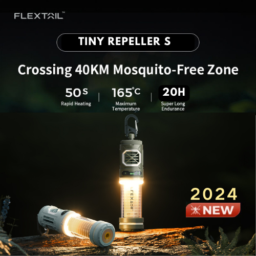 FLEXTAIL TINY REPELLER S combines lighting and mosquito repellent, with IPX5 waterproof ...