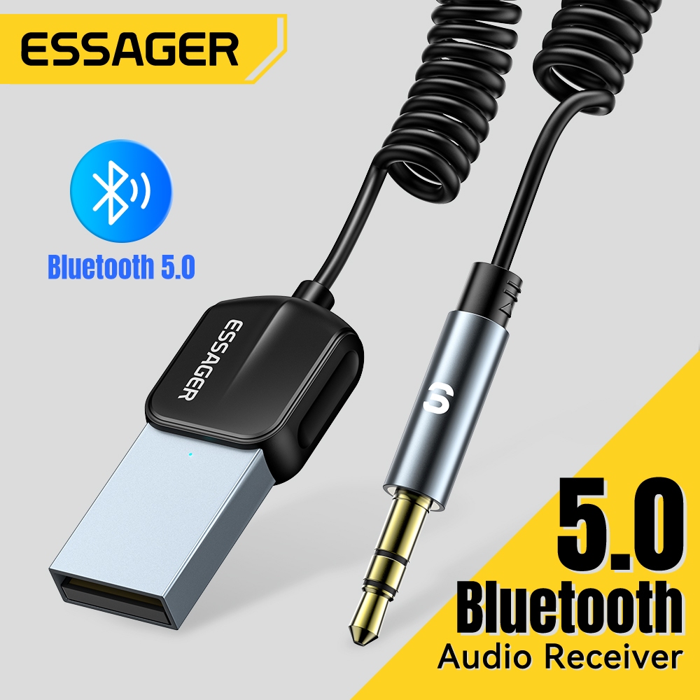 ESSAGER 3.5mm interface Bluetooth Audio Receiver Bluetooth 5.0 Support ...