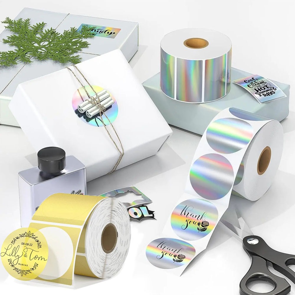 400/500Pcs Round Label Thermal Sticker Adhsive Paper for Gift Sticker ...