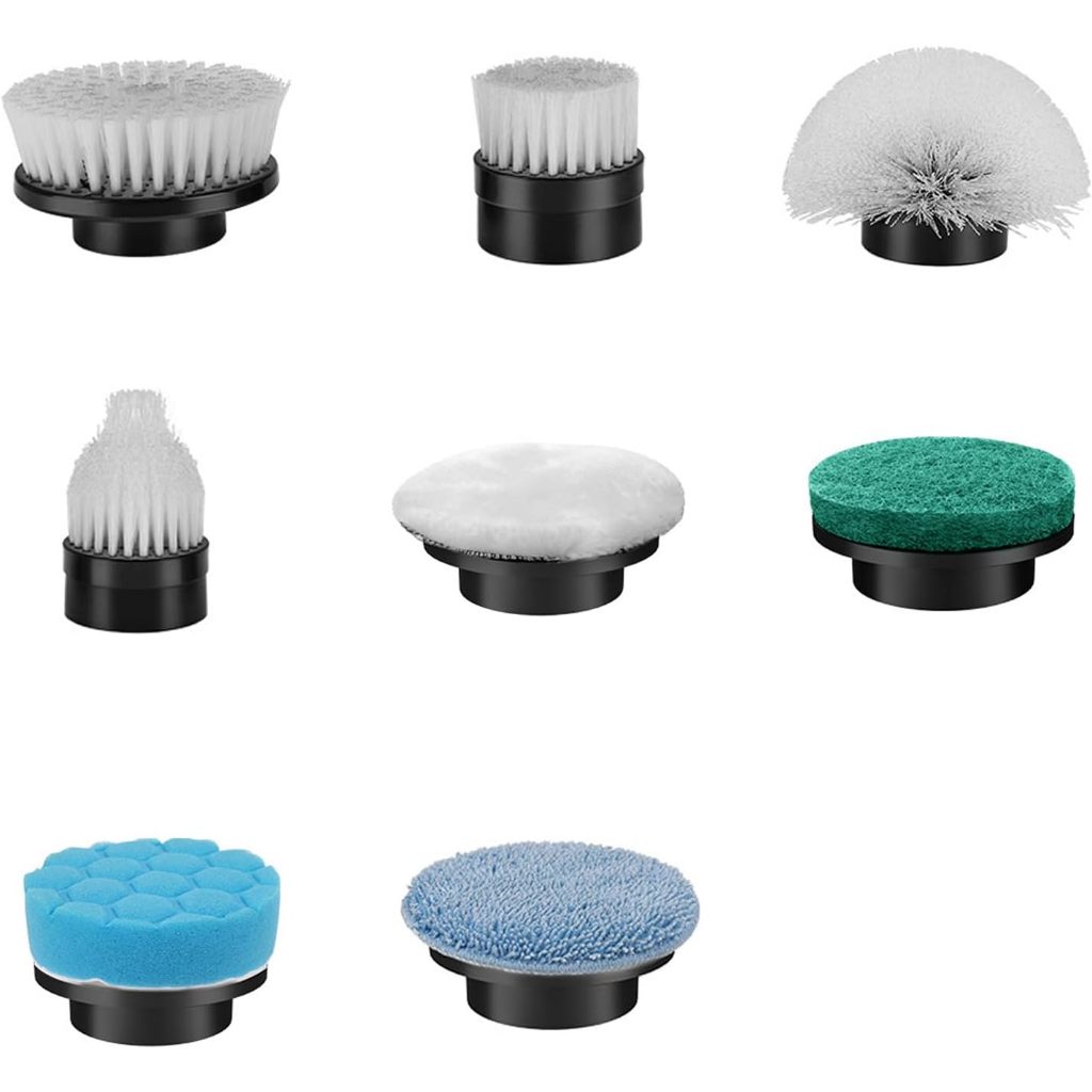 Battery Electric Tile Floor Scrubber Brushes Heads, 8-in-1 Electric ...