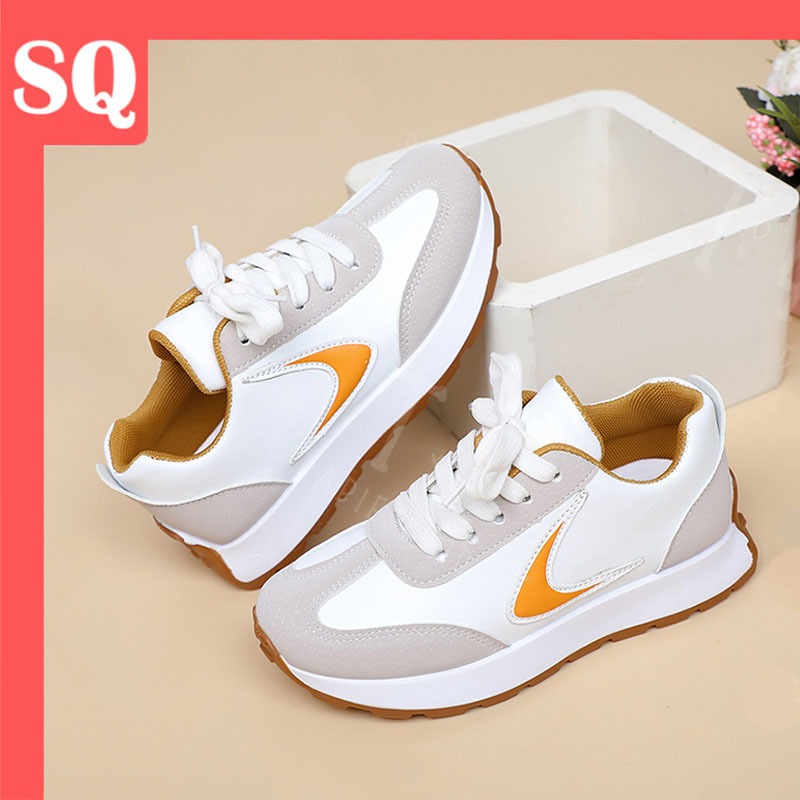 【COD】Sports running Shoes for women fashionable casual Sneakers leather ...