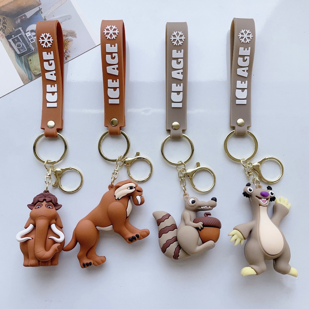 Ice Age Movie Keychain Scrat Squirrel Manny Mammoth Sid Sloth Diego ...