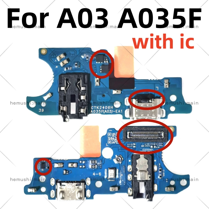 USB Charging charger port board For Samsung A03 A035F Mainboard Flex USB Port ribbon flex Cable ...