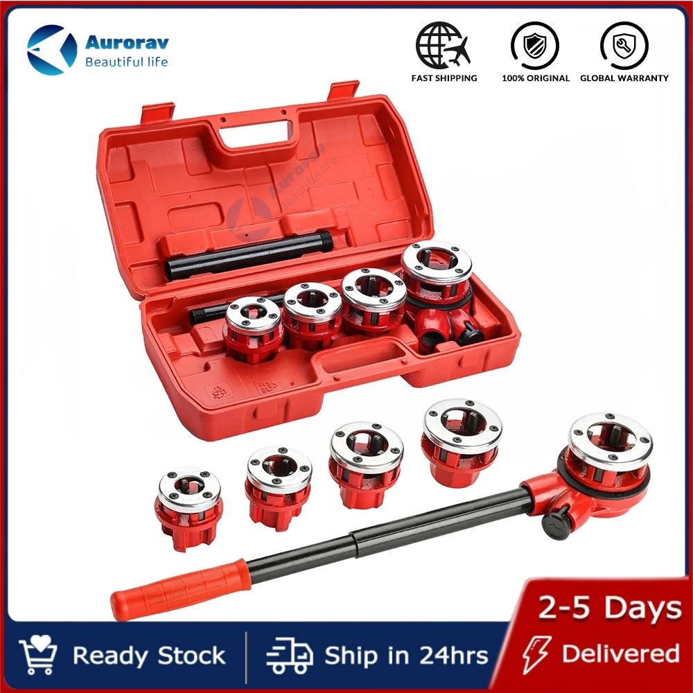 4pcs Dies Metal Pipe Threading Kit 1/2" 3/4" 1" 1-1/4" Pipe threader ...