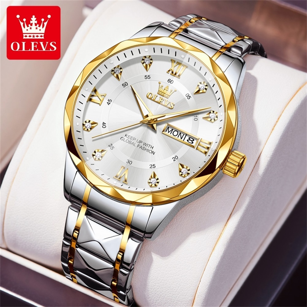 OLEVS Watch For Men Water Proof Original With Box Stainless Steel Strap ...
