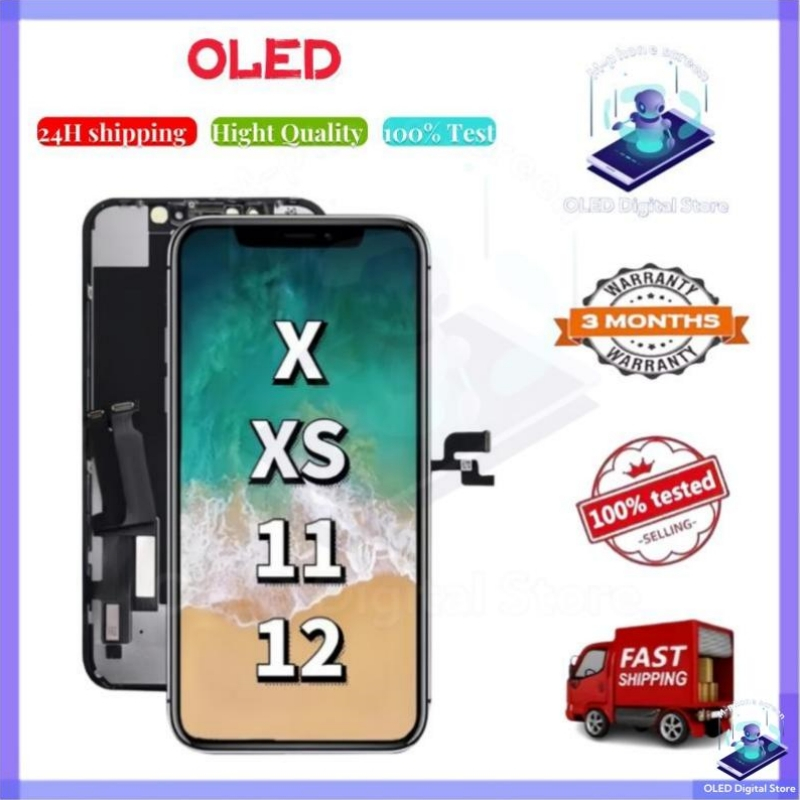 【Penghantaran setempat】Compatible LCD GX OLED Screen Display Digitizer For X XS XR XS MAX 11 11 ...