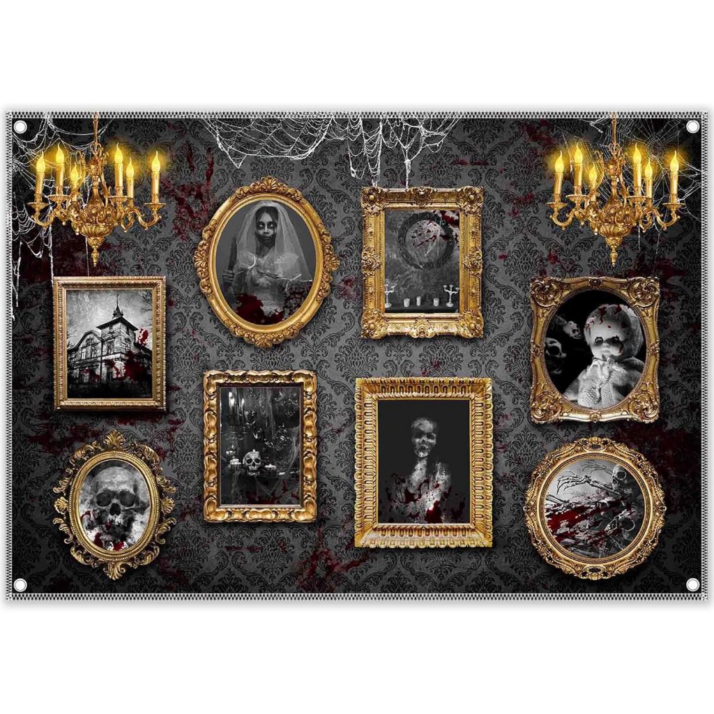 Halloween Haunted House Photography Backdrop Gothic Horror Photo Frames ...