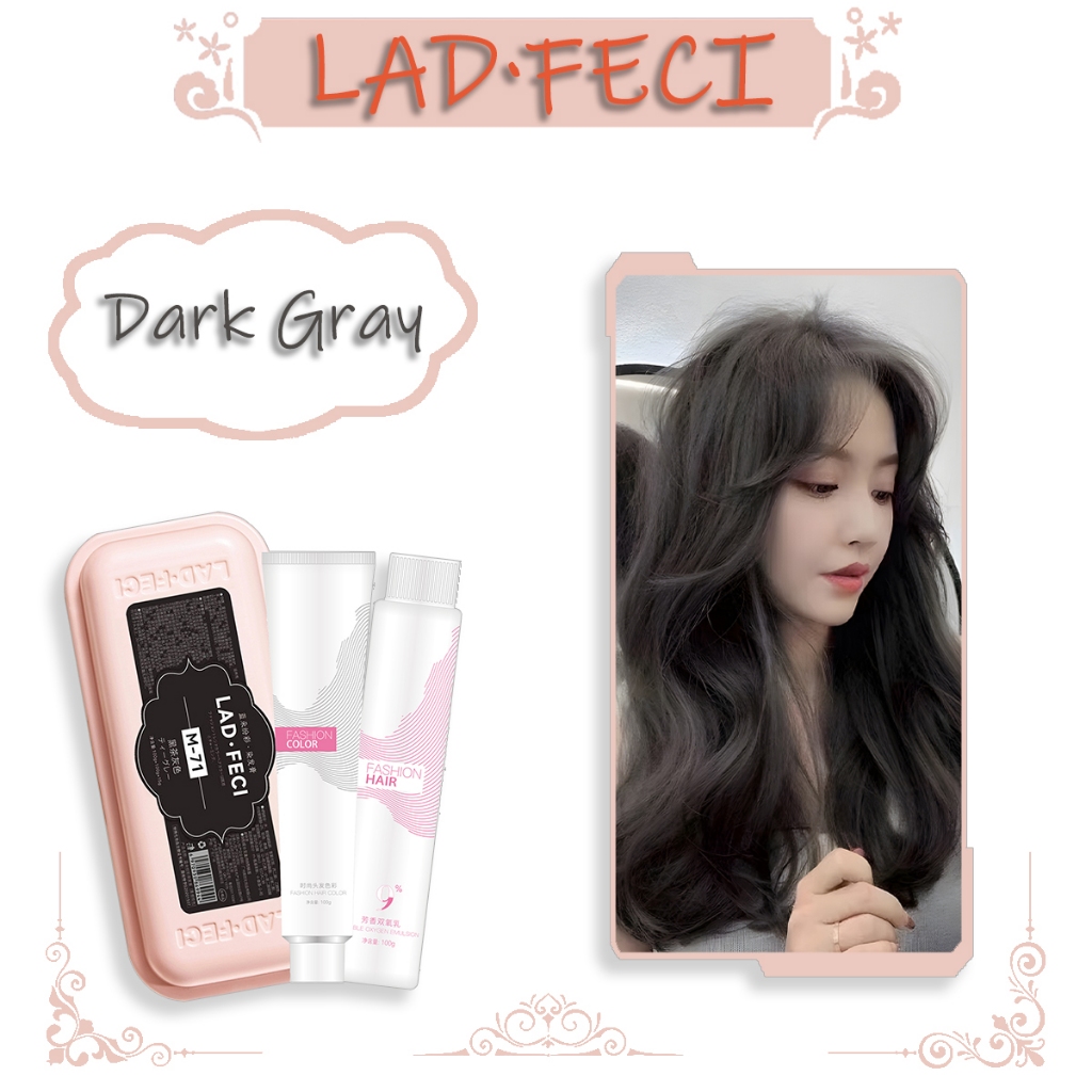 LAD Organic Hair Color 2024 Popular Color Dark Gray | Shopee Philippines