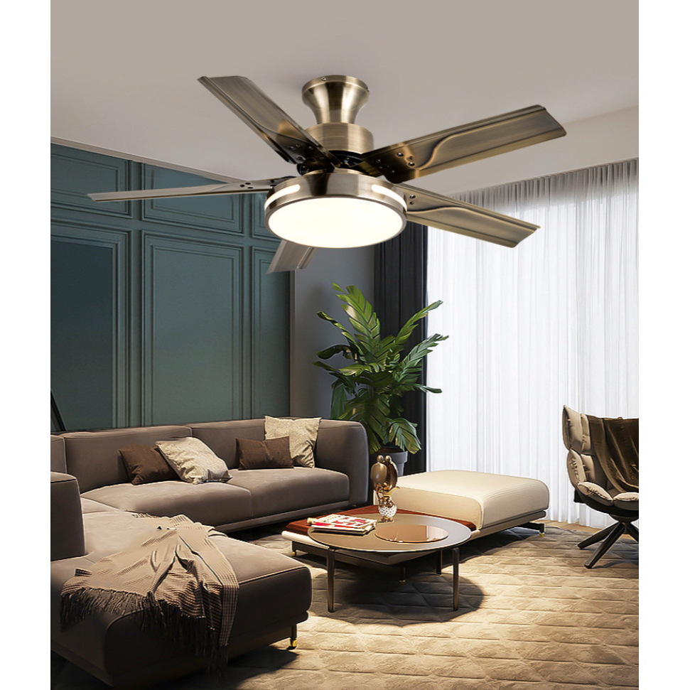 52 inch intelligent variable frequency fan light integrated LED pendant ...