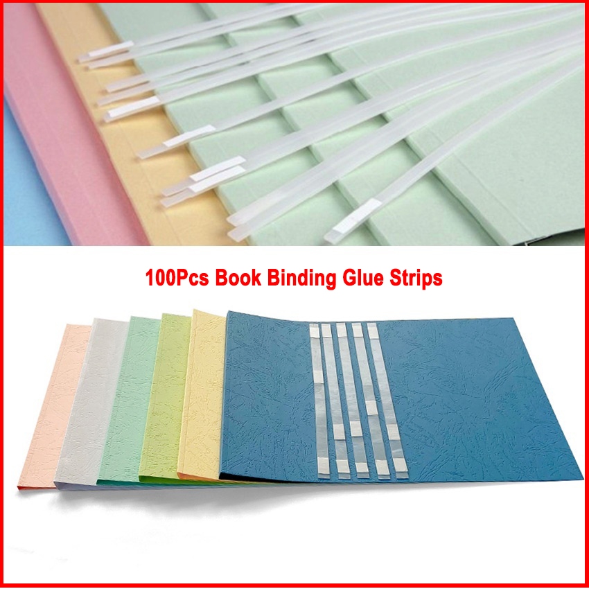 100Pcs/Lot Book Binding Glue Strips 2 - 15mm Glues Binding Machine Film ...