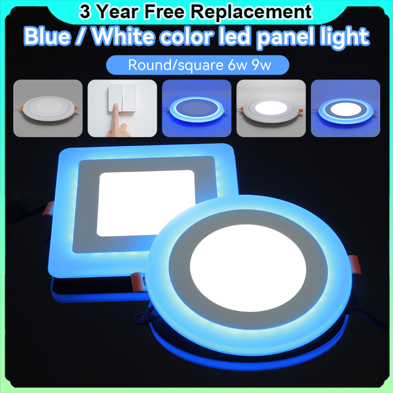 LED Panel Light Ceiling Lights 3W/6W Dual Color Downlight Dimmable Pin ...