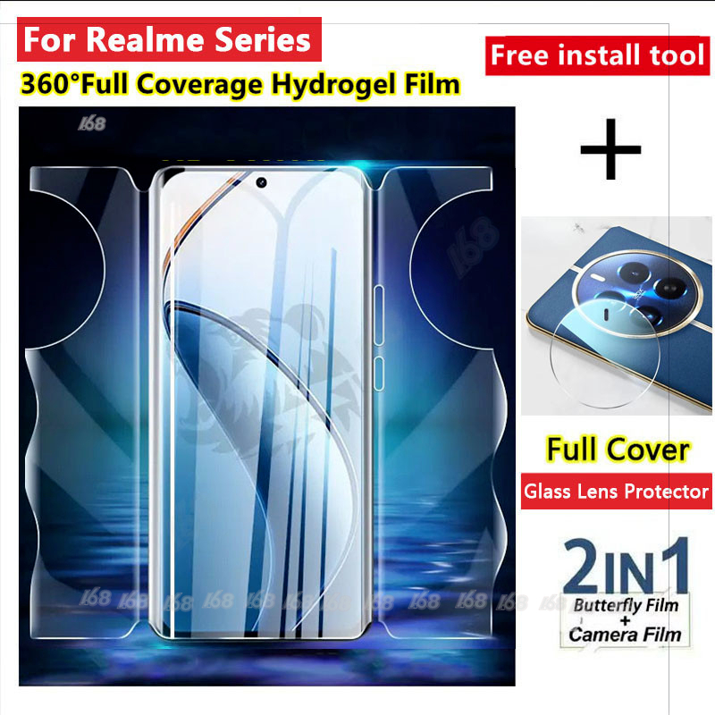 Realme 12 Pro Plus 5G Hydrogel film Realme 12 5G Screen Protector 360 ...