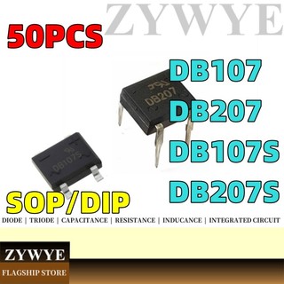 50pcs DB107 DB207 4-pin Bridge Stack DB107S DB207S Rectifier Bridge ...