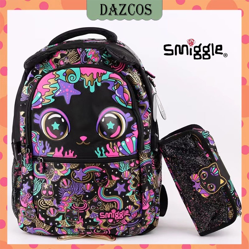 Smiggle Cute Cat Classic Backpack Primary School Student Decompression ...