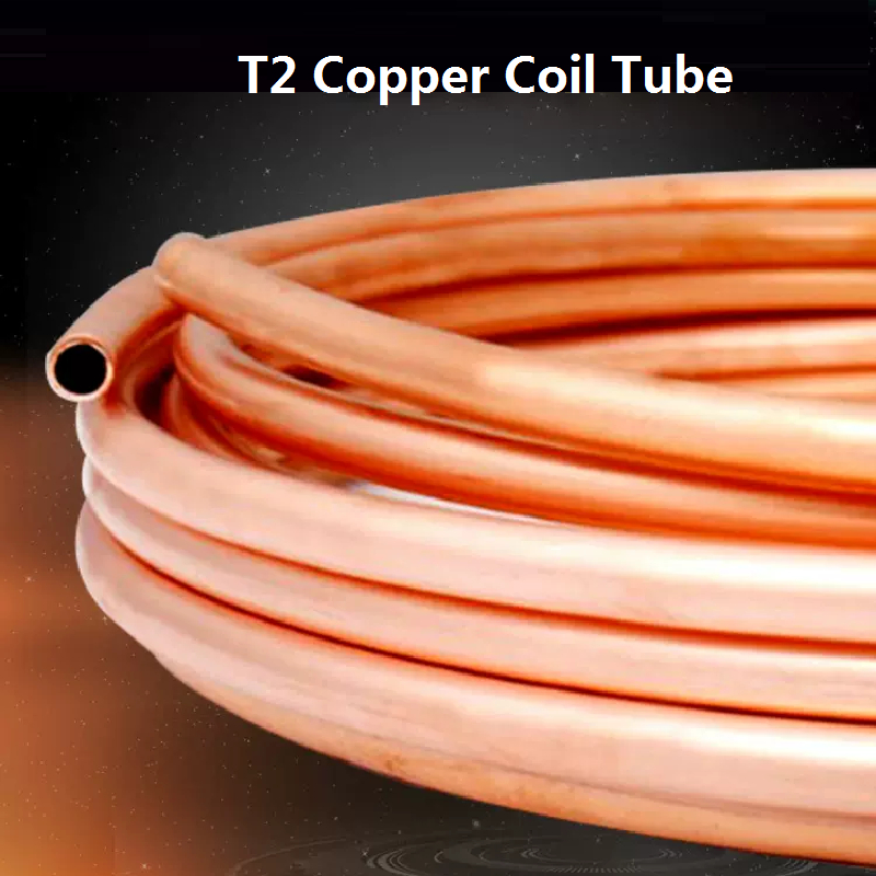 T2 Purple Copper Coil Soft Pure Copper Round Tube Hollow Capillary ...