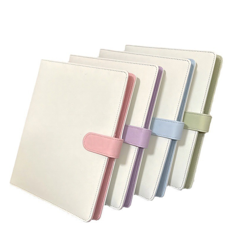 Kpop Binder Notebook Photocards Macaroon A5 PU Leather Korea Kawaii 6 ...