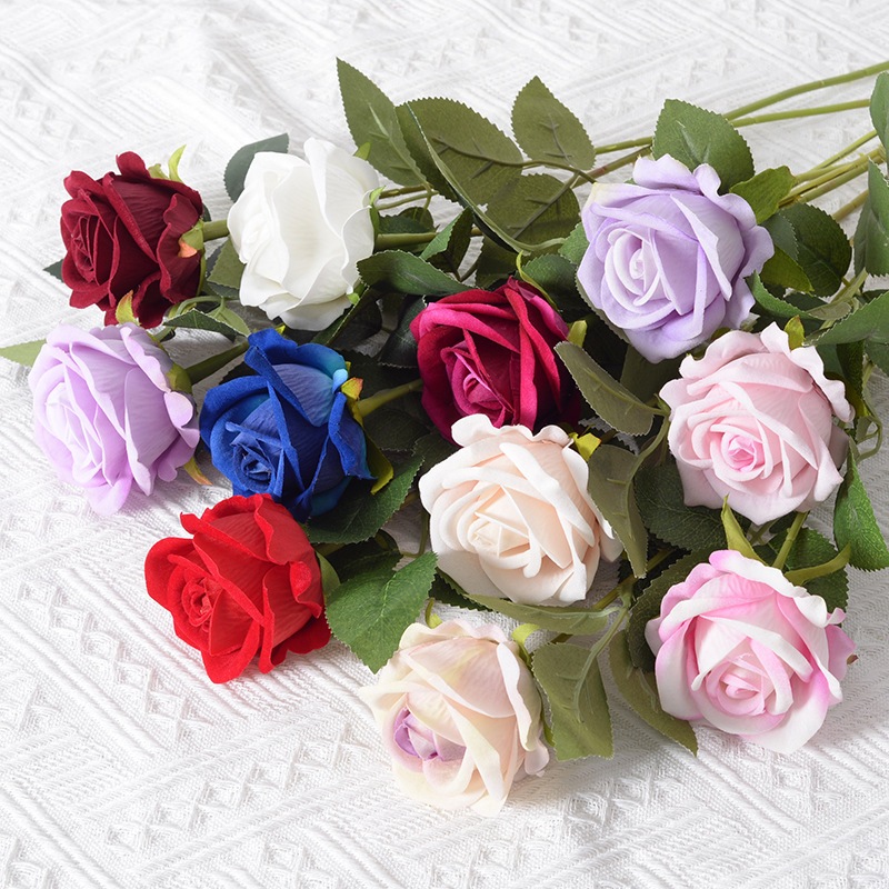 Artificial Roses (30cm), 12Pcs Realistic Roses Artificial Flowers, Faux ...