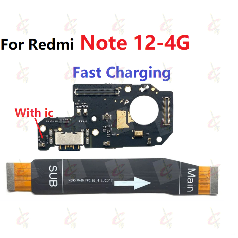 Charging board flex for Redmi Note 12 4G Main board Mainboard flex ...
