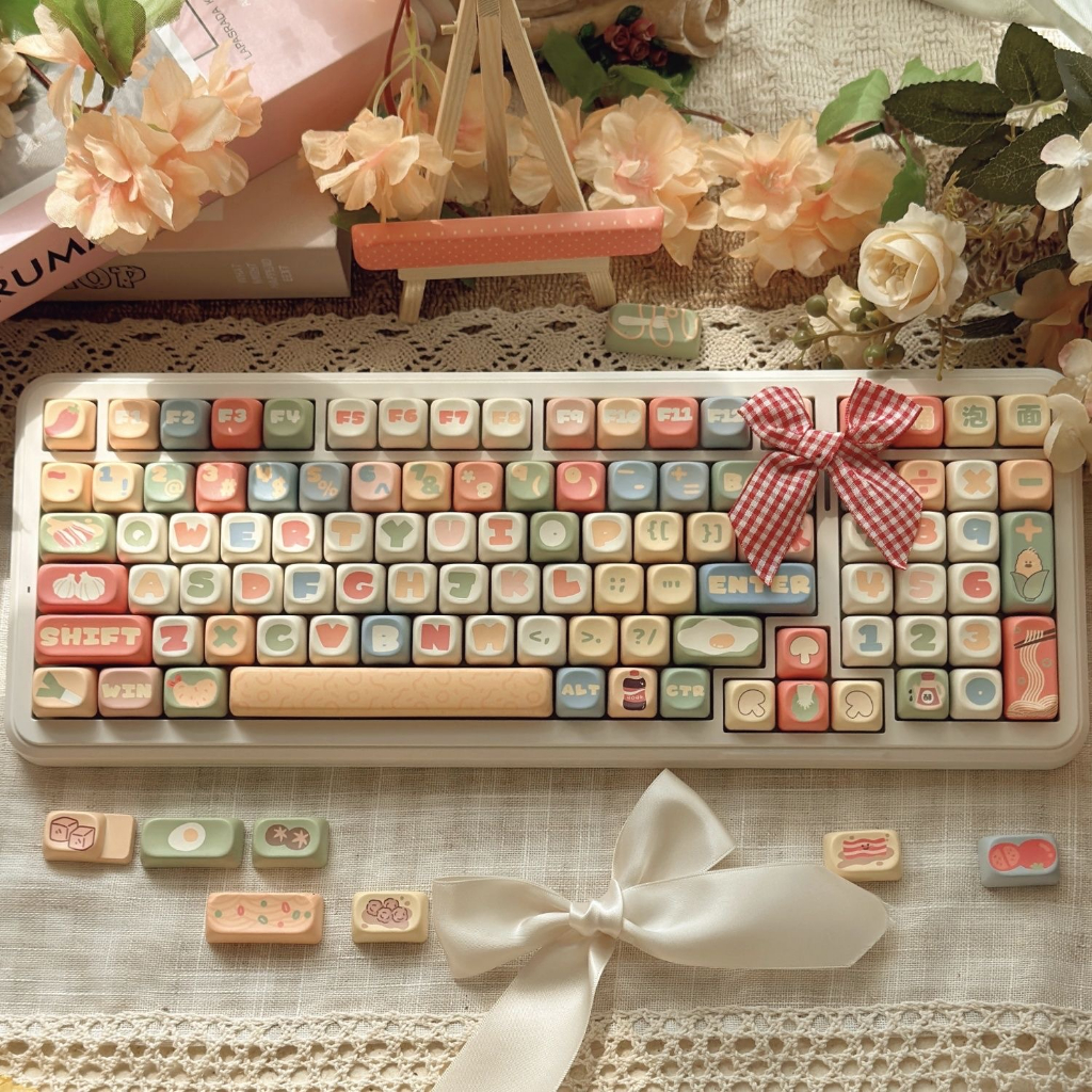 Happy Paradise Keycaps 132 Keys MOA Height PBT Material Keycap Five ...
