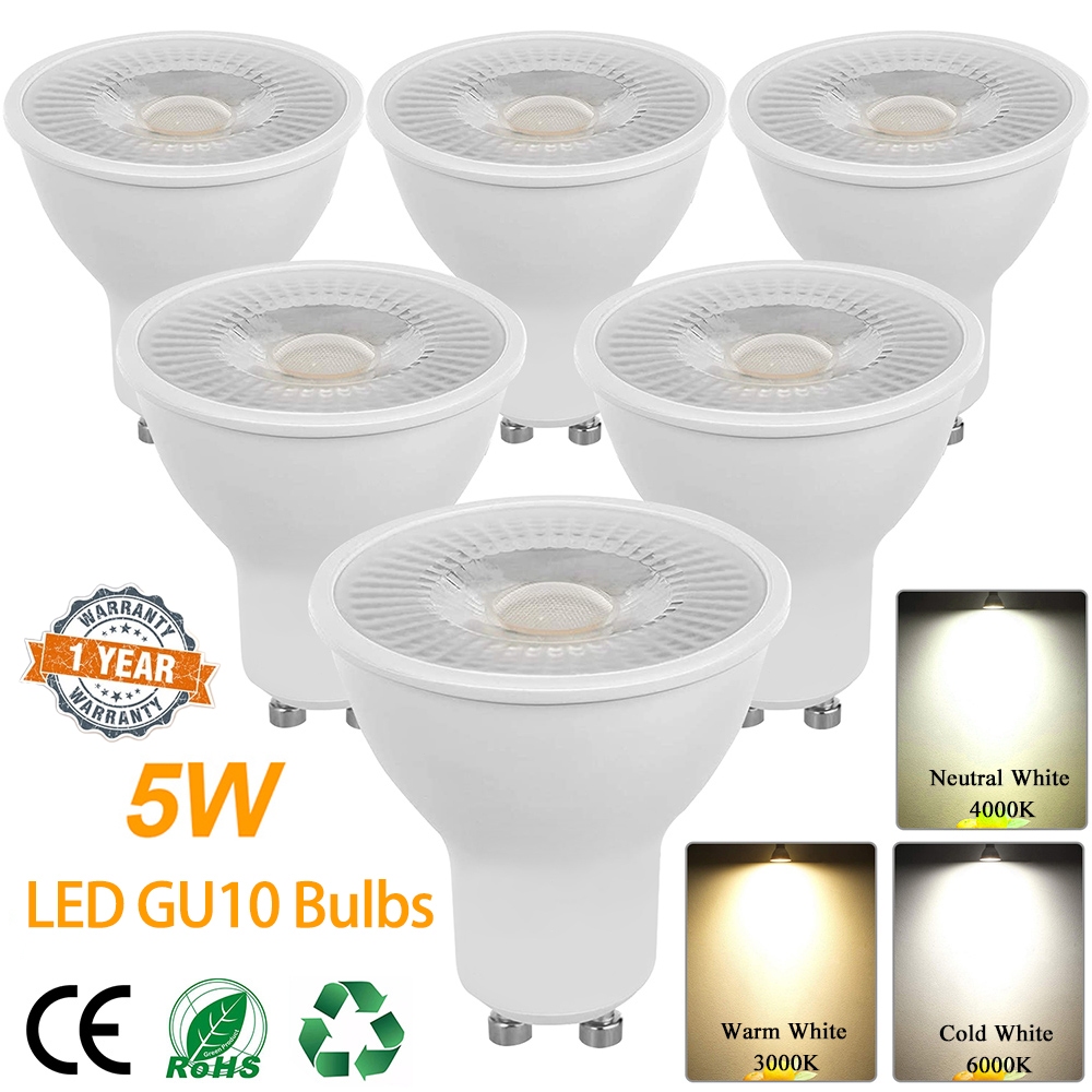 LED GU10 Bulb Spotlight Track Light Bulb GU10 5W 220V Ceiling Lamp ...