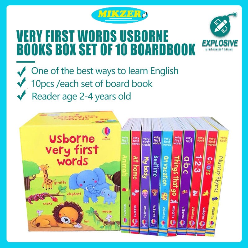 【COD】Usborne very first words usborne books box set of 10 boardbook ...