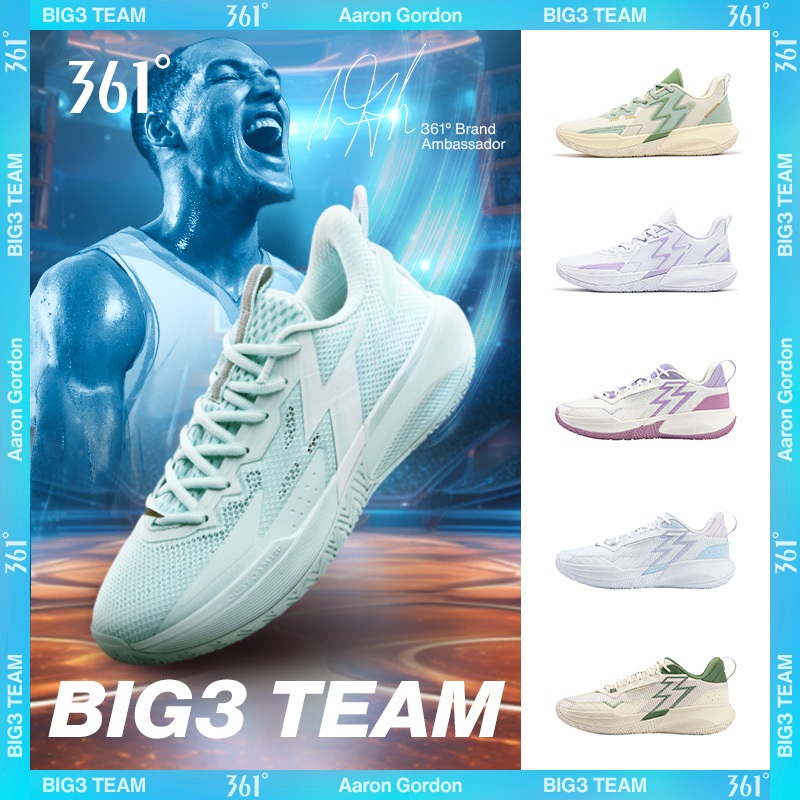 361 Degrees Big3 Team Se Men Basketball Shoes Wear-Resistant Non-Slip Breathable Training ...