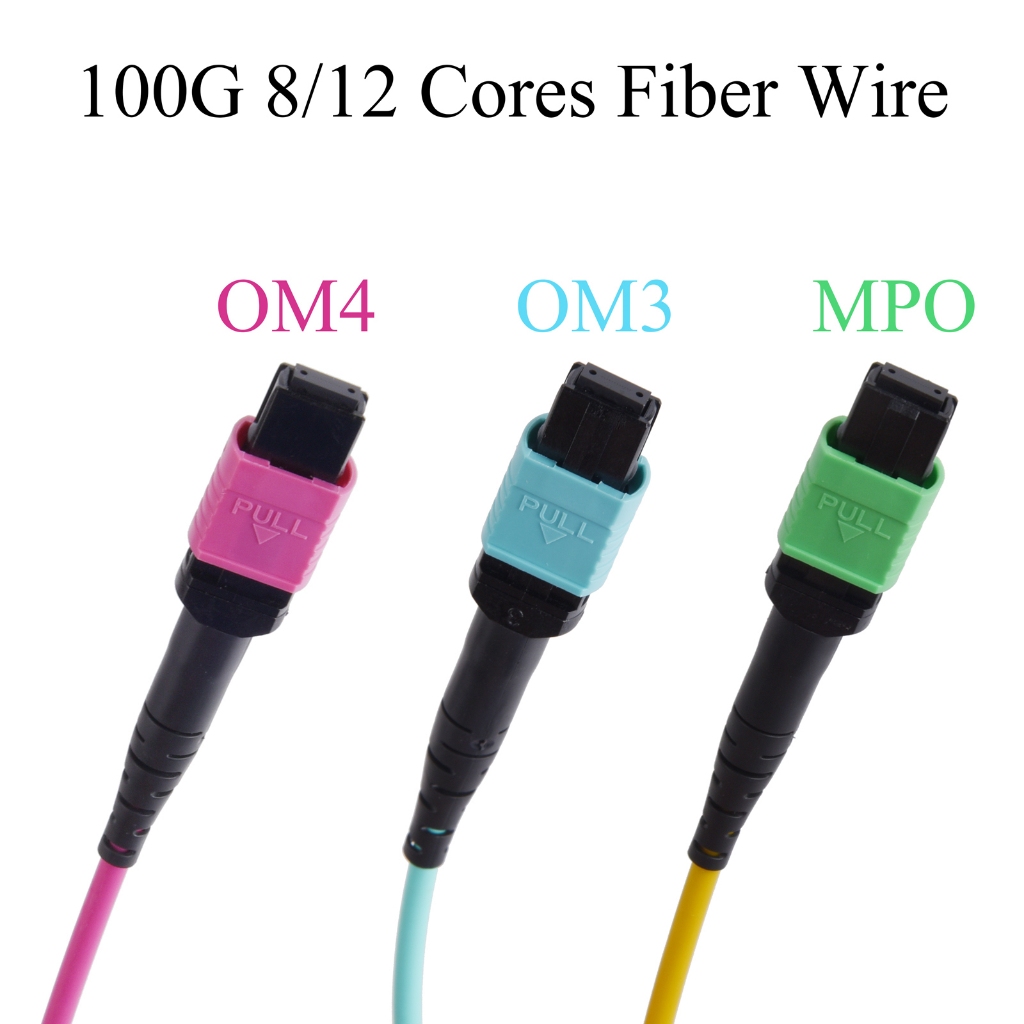 20M 40G/100G MPO MTP OM3 OM4 Fiber Patch Wire Single Mode Multimode 8 ...