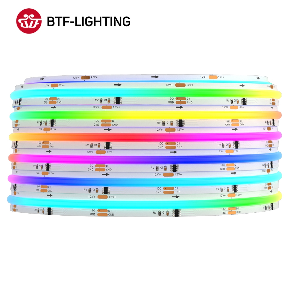 BTF-LIGHTING 10m 576LEDs/m RGB IC COB LED light strip WS2811 IC ...