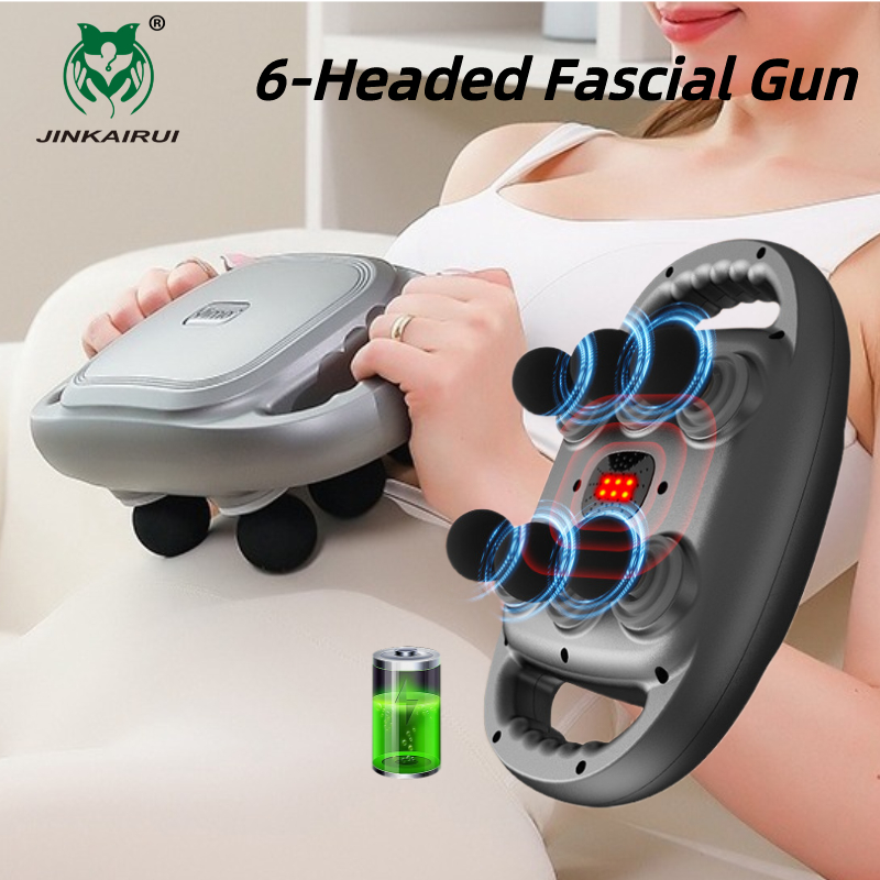 6 Head Massage Gun Muscle Relaxation Fascia Gun High Frequency ...