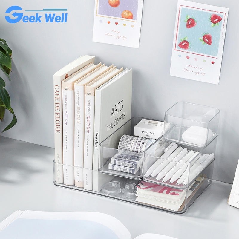 Geek Well Drawer Storage Box Desktop Drawer Transparent Plastic ...