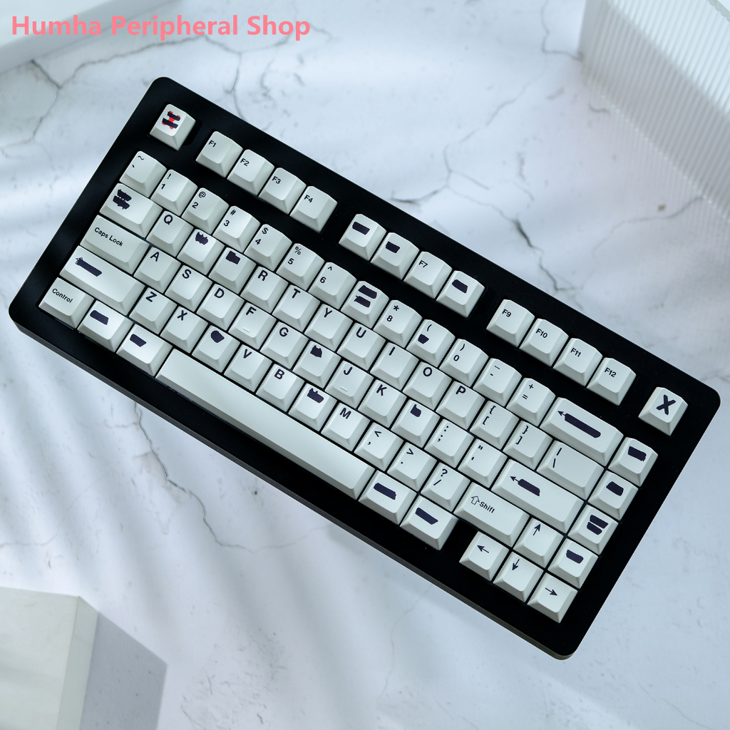 Humha Redacted keycaps PBT material Dye-Sublimation Cherry profile ...